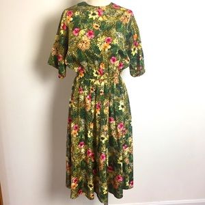 Vintage | Dresses | Vintage Jungle Print Dress | Poshmark